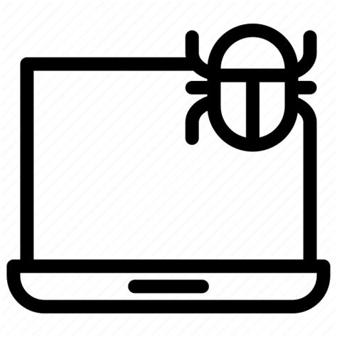 Security Laptop Computer Virus Icon Download On Iconfinder