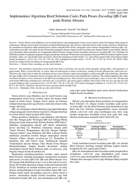 pdf implementasi algoritma reed solomon codes pada proses encoding qr
