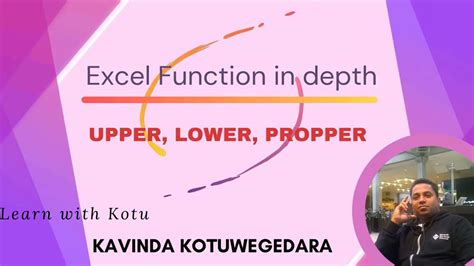 How To Use Upper Proper Lower Functions Youtube