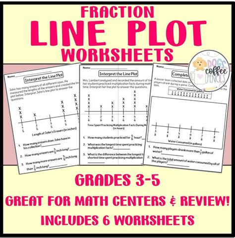 Fraction Line Plot Printable Worksheets For 3rd 4th 5th Grades In 2024