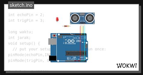 Sensor Ultrasonik Led Bilqis Nabila Copy Wokwi Esp32 Stm32 Arduino