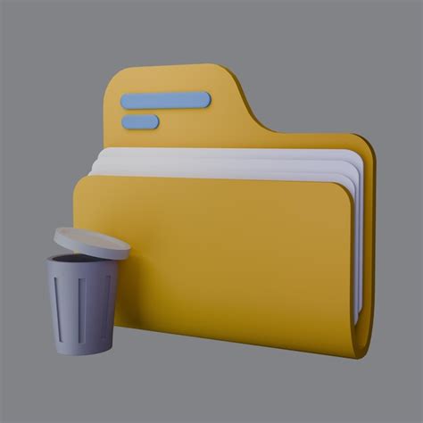 Premium Psd Delete Folder 3d Icon Design