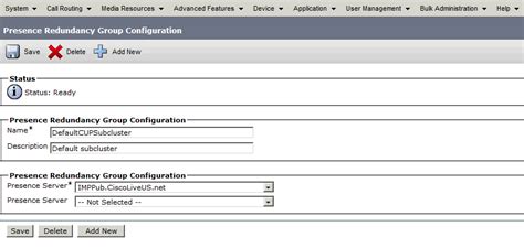 Configure Im And Presence Server High Availability Cisco