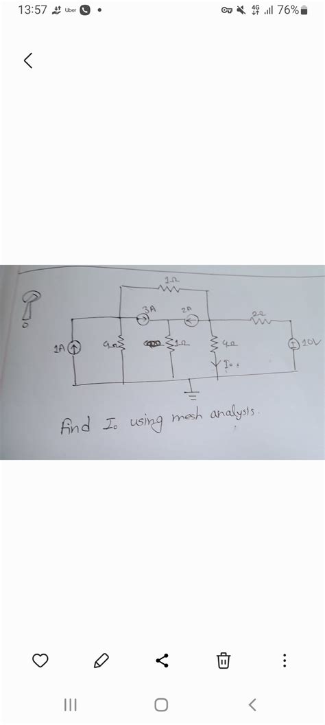 Solved Find Io Using Mesh Analysis Chegg