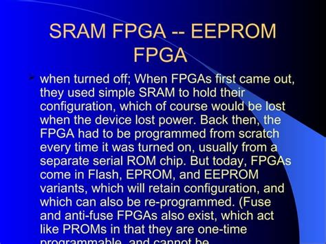FPGA Architecture Basics And Description Pptx