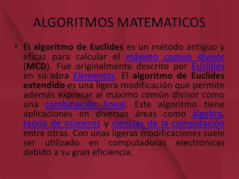 Algoritmos Matematicos