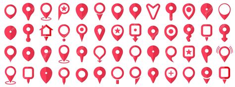 Premium Vector Red Location Pin Icons Map Pointer Markers Set Of Red