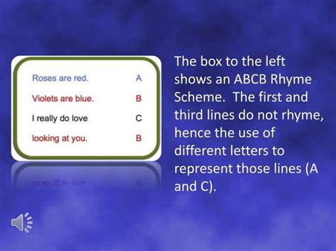 Rhyme Scheme In Poetry PPTX