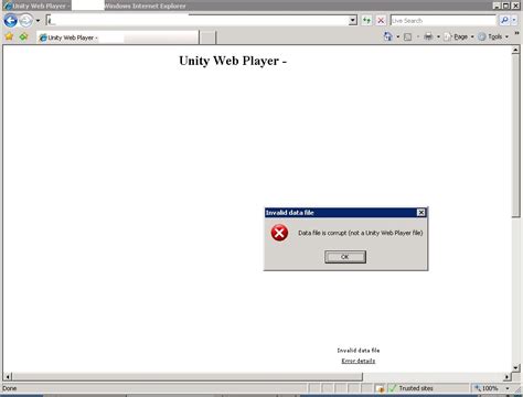 Impossible To Load A Unity Project In A Published Website Unity