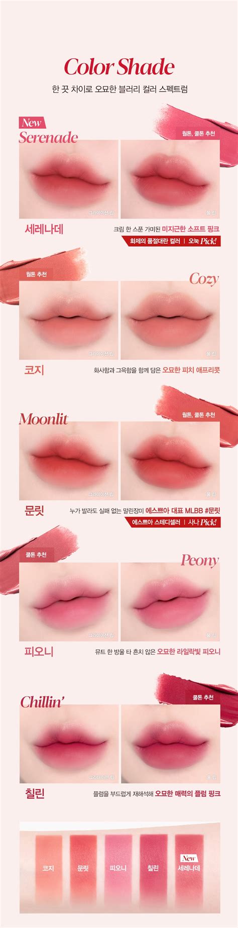 모비쉬 벨벳 꾸뛰르 립 틴트 블러벨벳 2개 세트