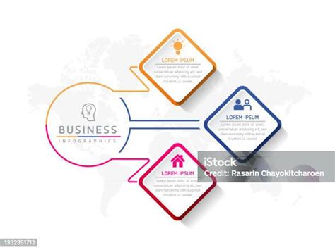 벡터 일러스트레이션 인포그래픽 디자인 템플릿 마케팅 정보 3가지 옵션 또는 단계 3에 대한 스톡 벡터 아트 및 기타 이미지 3 개념 개발 Istock