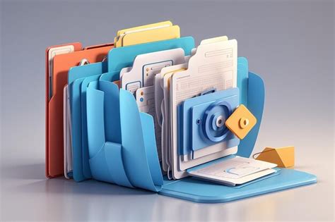 premium ai image 3d file transfer of document in folder file transfer