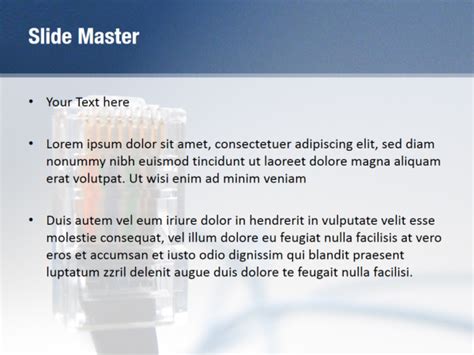 Ethernet Patch Cord PowerPoint Templates Ethernet Patch Cord PowerPoint Backgrounds Templates