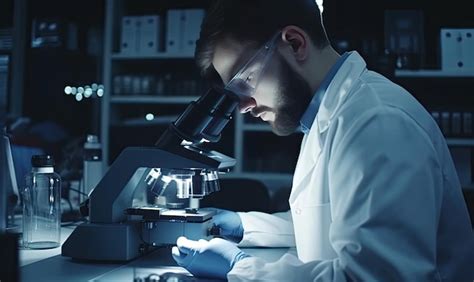 Premium Photo Researcher Analyzing Data On Computer Screen In