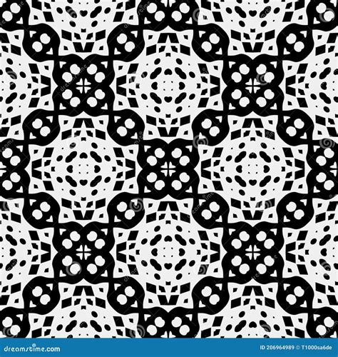 Black And White Texture Abstract Seamless Geometric Pattern Stock Illustration Illustration