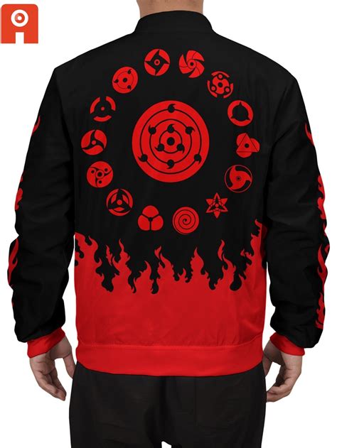 Scorching Uchiha Bomber Jacket Unique Anime Apparel For Fans