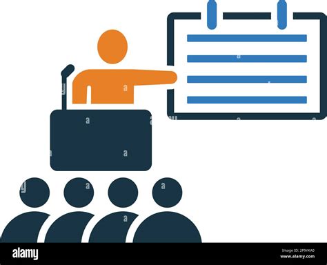 Class Lecture Icon Design Template Vector Illustration For Graphic And