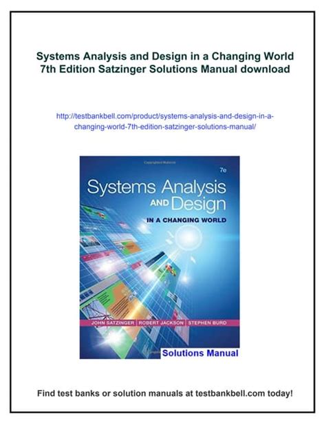 Systems Analysis And Design 8th Edition Kendall Solutions Manual Pdf