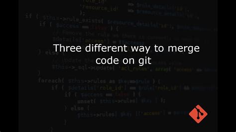 How To Merge Code On Git Youtube