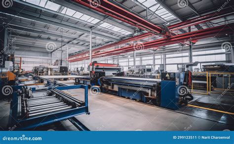 Industrial Precision A Factory Floor With CNC Automation Pallet Systems Royalty Free Stock