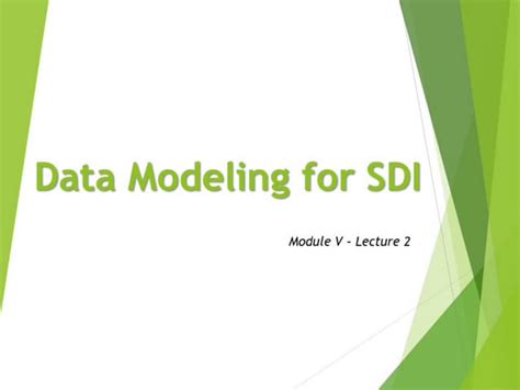 Sdi Module V Data Modeling For Sdi Pdf