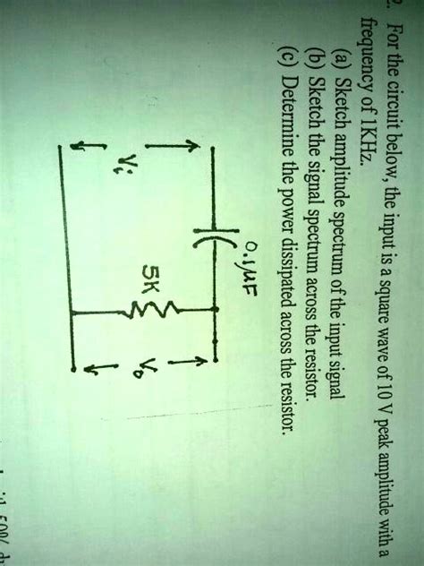 solved text frequency of 1 khz 5 khz determine the power dissipated