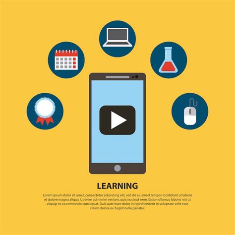 Premium Vector Smartphone App Learning Online Education Vector Illustration