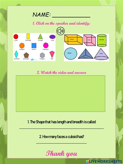 Geometry Class 4 Worksheet Live Worksheets Worksheets Library