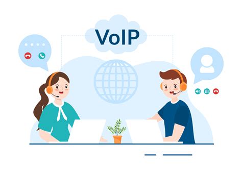 Voip Or Voice Over Internet Protocol With Telephony Scheme Technology