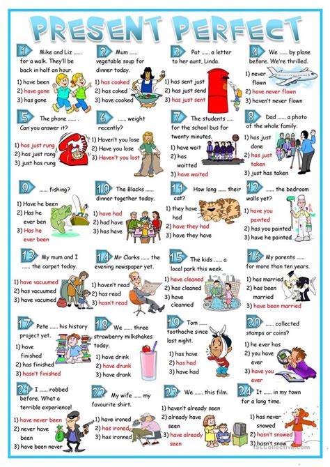 Past Simple And Present Perfect Multiple Choice Design Talk