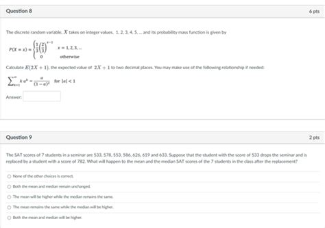 solved the discrete random variable x takes on integer