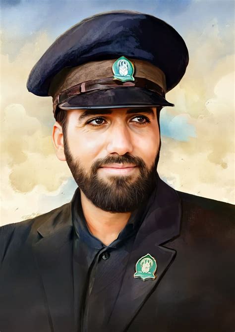 تصویرسازی چهره شهید مدافع حرم مهدی ایمانی