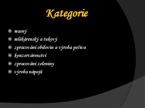 .: Prezentace - potravinářský průmysl