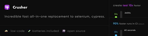Github Crusher Devcrusher 🧙‍♀️ Fast Low Code Testing — Create Run