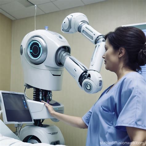 Robot Assisting Doctor Stable Diffusion Online