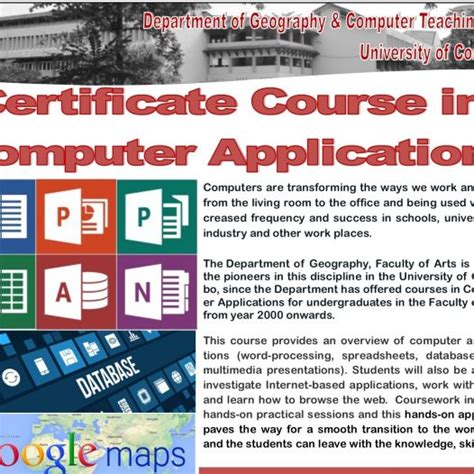 Certificate Course In Computer Applications 2020 Faculty Of Arts