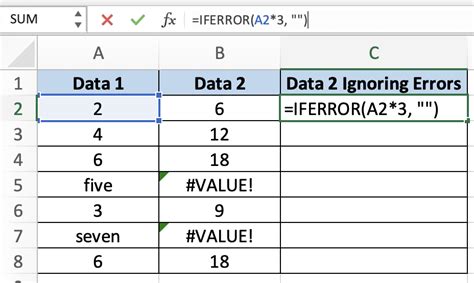 How To Ignore VALUE Error In Excel Smart Calculations