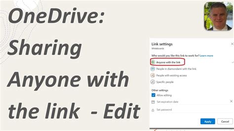 Onedrive How To Share Anyone With The Link Edit Youtube
