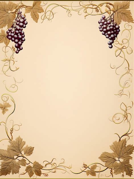 Premium Ai Image Frame Of Antique Manuscript On Textured Handmade Paper With Intertwin