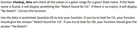 Function Vlookup New Will Check All The Values In A Chegg