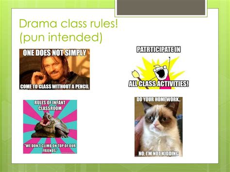 Ppt Drama Class Rules Pun Intended Powerpoint Presentation Free
