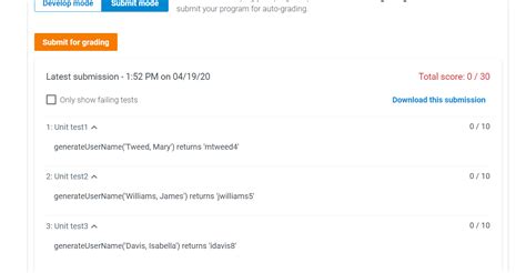Solved Develop Mode Submit Mode Submit Your Program For Chegg