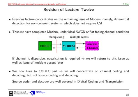 Wireless Communication Lecture 13 Revision Of Lecture Twelve • Previous Lecture Concentrates