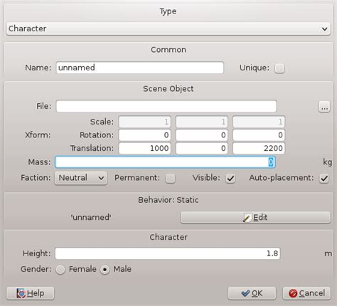 Object Property Dialogs For Different Object Types A Default Download Scientific Diagram