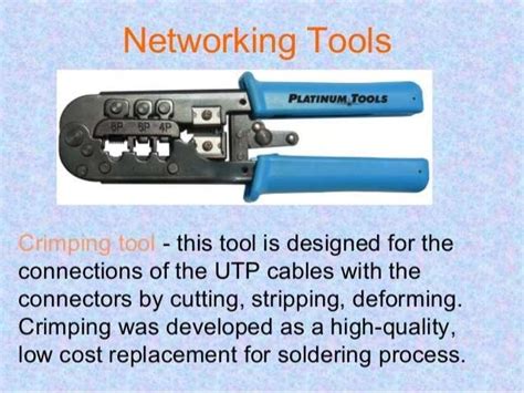 Tools Materials And Equipment For Networking