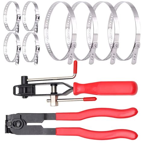 Hose Clamps Crimping Kits Stainless Steels Car Banding Tool Drive