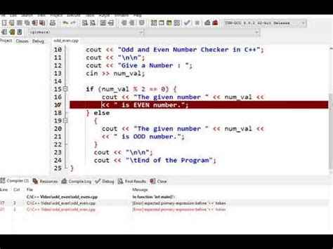 Free Programming Source Codes and Computer Programming Tutorials: Odd and Even Number Checker in C++