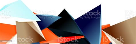 삼각형 모자이크 추상 배경 3d 삼각형 낮은 폴리 모양 커버 배너 전단지 및 포스터 및 기타 기하학적 벡터 그림 0명에 대한 스톡 벡터 아트 및 기타 이미지 Istock