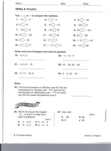 Skill 3 Intro To Integers Cheryl Nishida