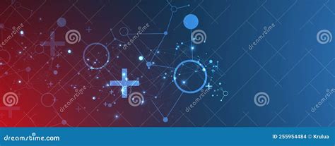 Template For Science And Technology Presentation Plexus Style Background Stock Vector